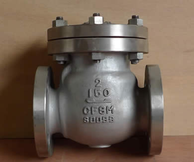 4 Holes X 4 Inch Swing Gate Check Valve , Oil Swing Type Check Valve