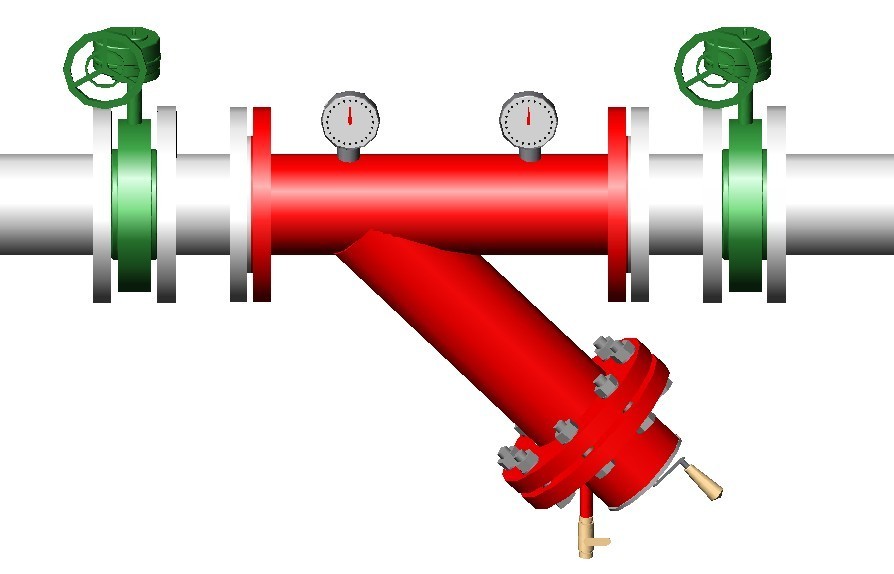 Flange Connect Water Y Strainer / Industrial Oil Stainless Steel ...