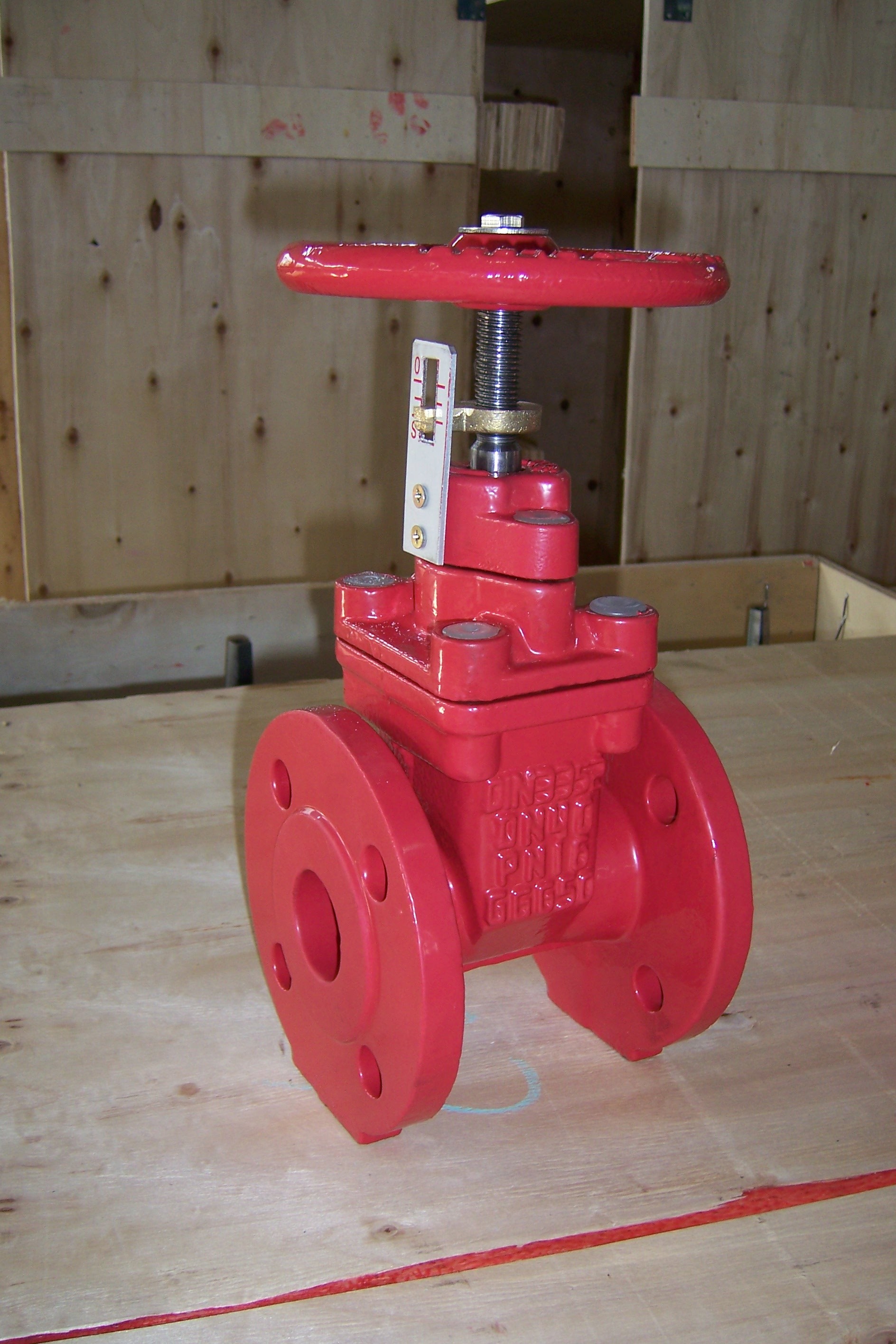Visual Indicator DI Resilient Seated Gate Valve by Red Epoxy Powder Coating