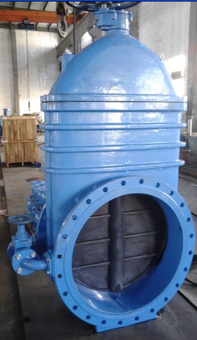 PN10 Flange Resilient Seated Gate Valve Gearbox For Extension Spindle
